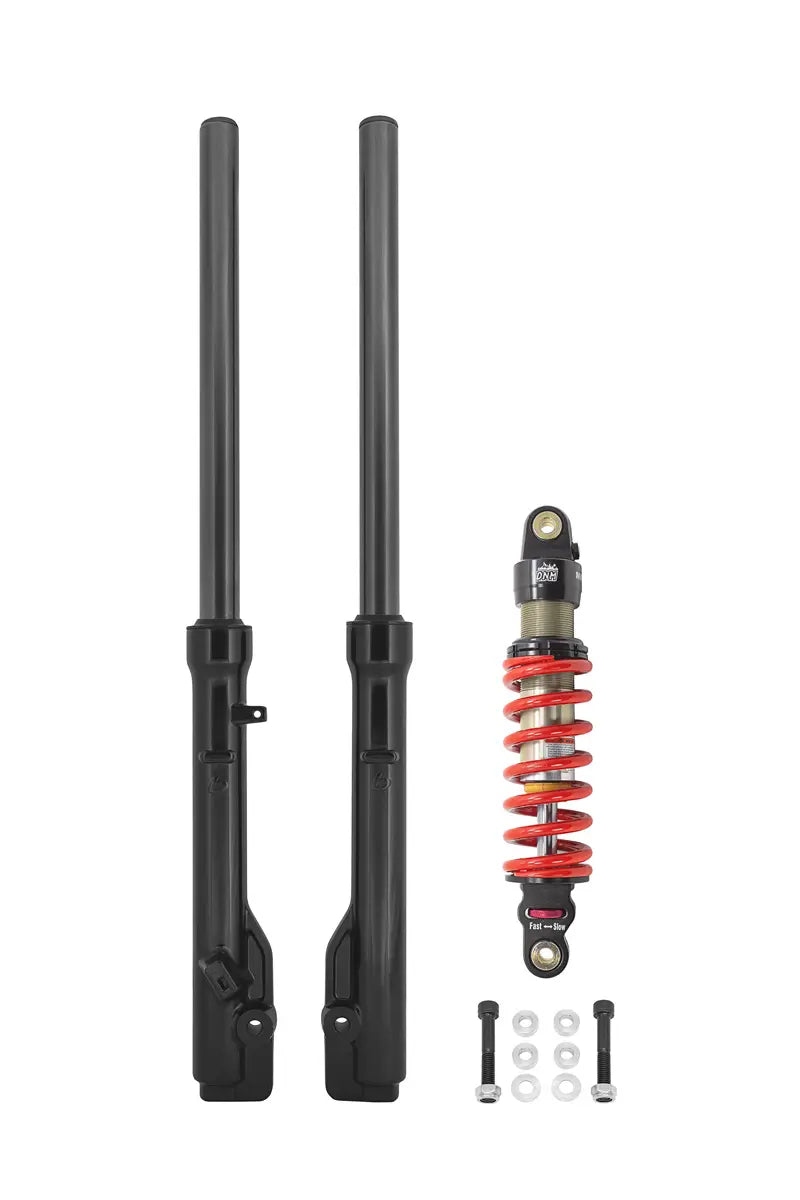 TB Forks, HD springs w/Black TiN Coated uppers, & DNM Shock kit – – TT